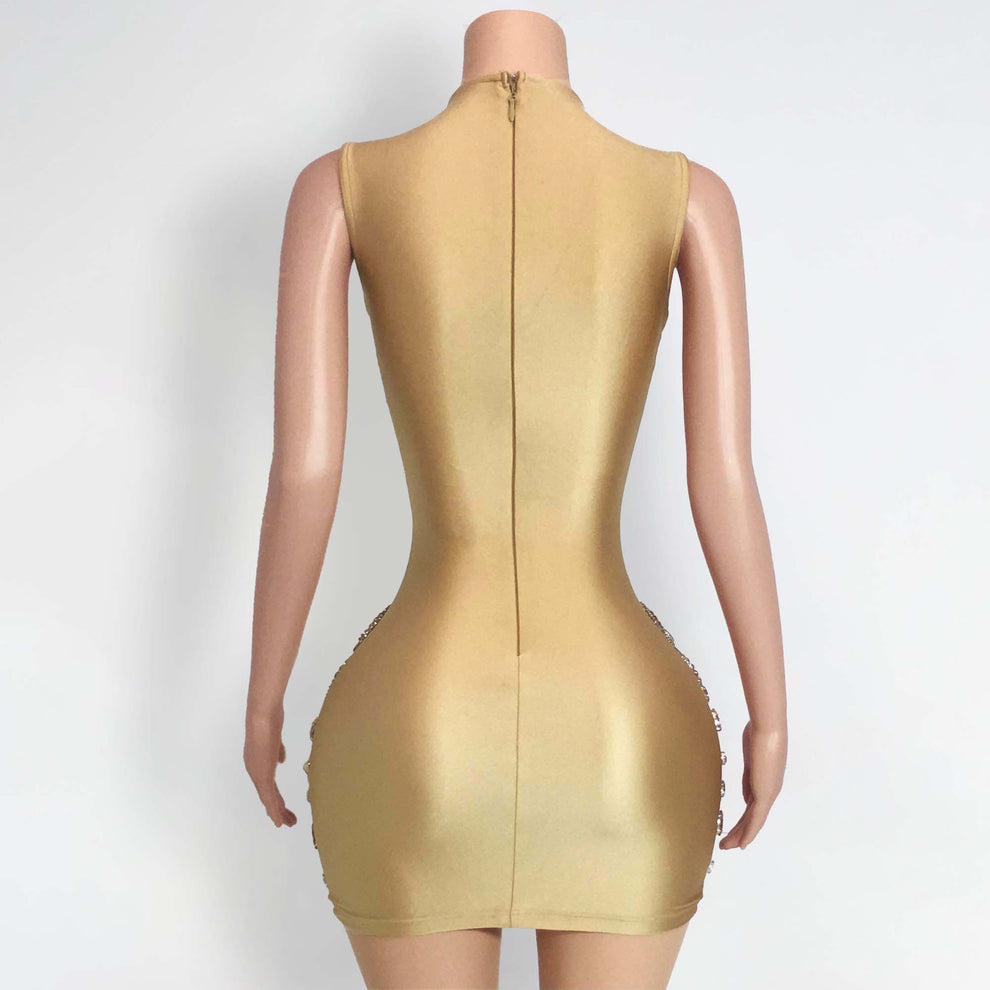 Chloe Beaded Rhinestone Mini Dress Multiple Colors – BOUGIE GLITTER